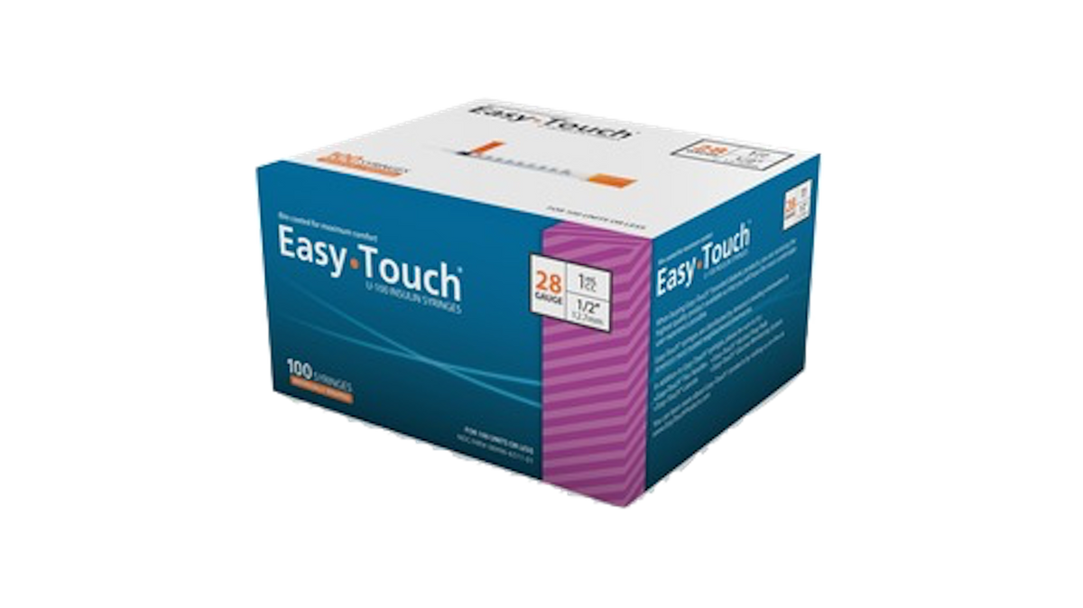 Easy Touch® Insulin Syringe 28G x ½’’, 1cc – BuyNeedles.ca